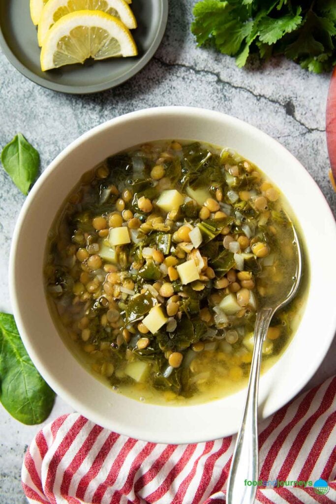 Lebanese Lemon Lentil Soup (Adas Bhamod) - Food and Journeys®