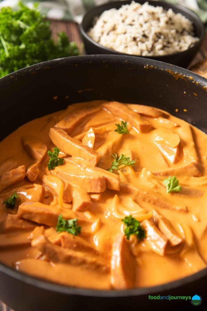 Korvstroganoff (Swedish Sausage Stroganoff) - Food and Journeys®