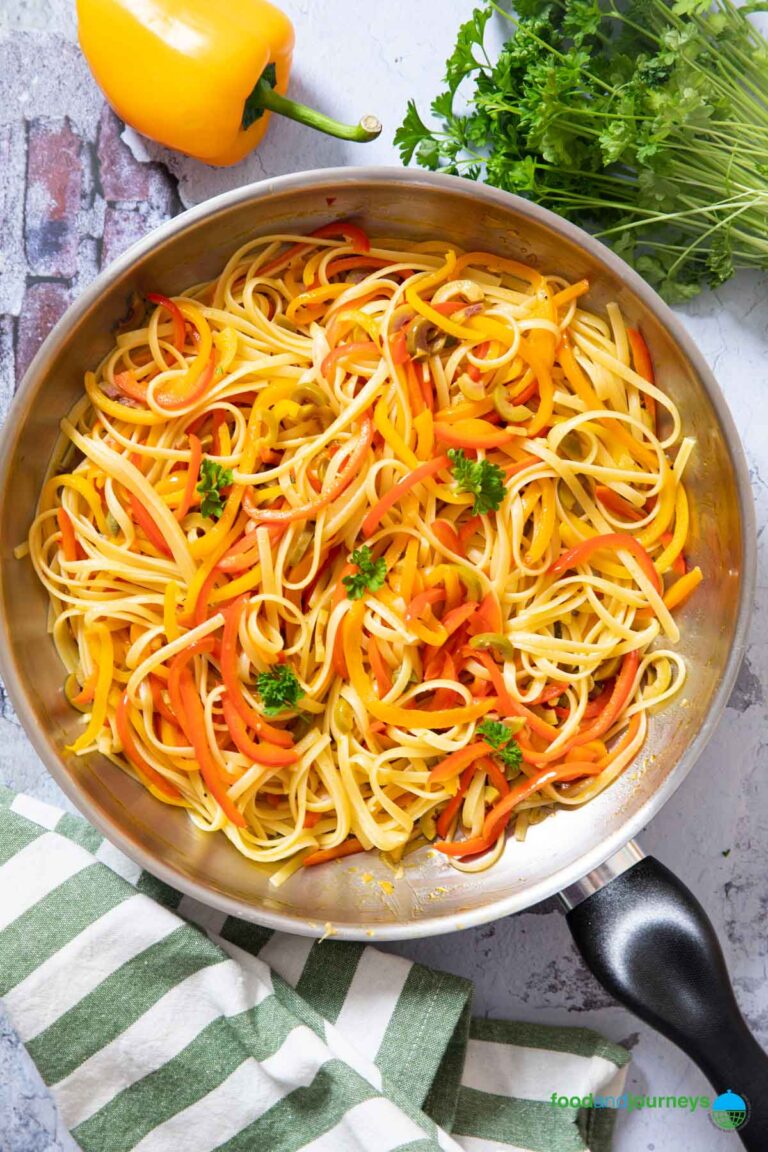 Pasta with Bell Peppers - Food and Journeys®