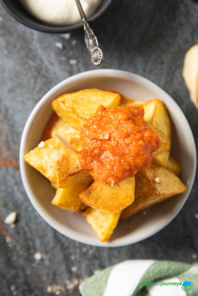 Traditional Patatas Bravas (Spanish Fried Potatoes) - Food and Journeys®