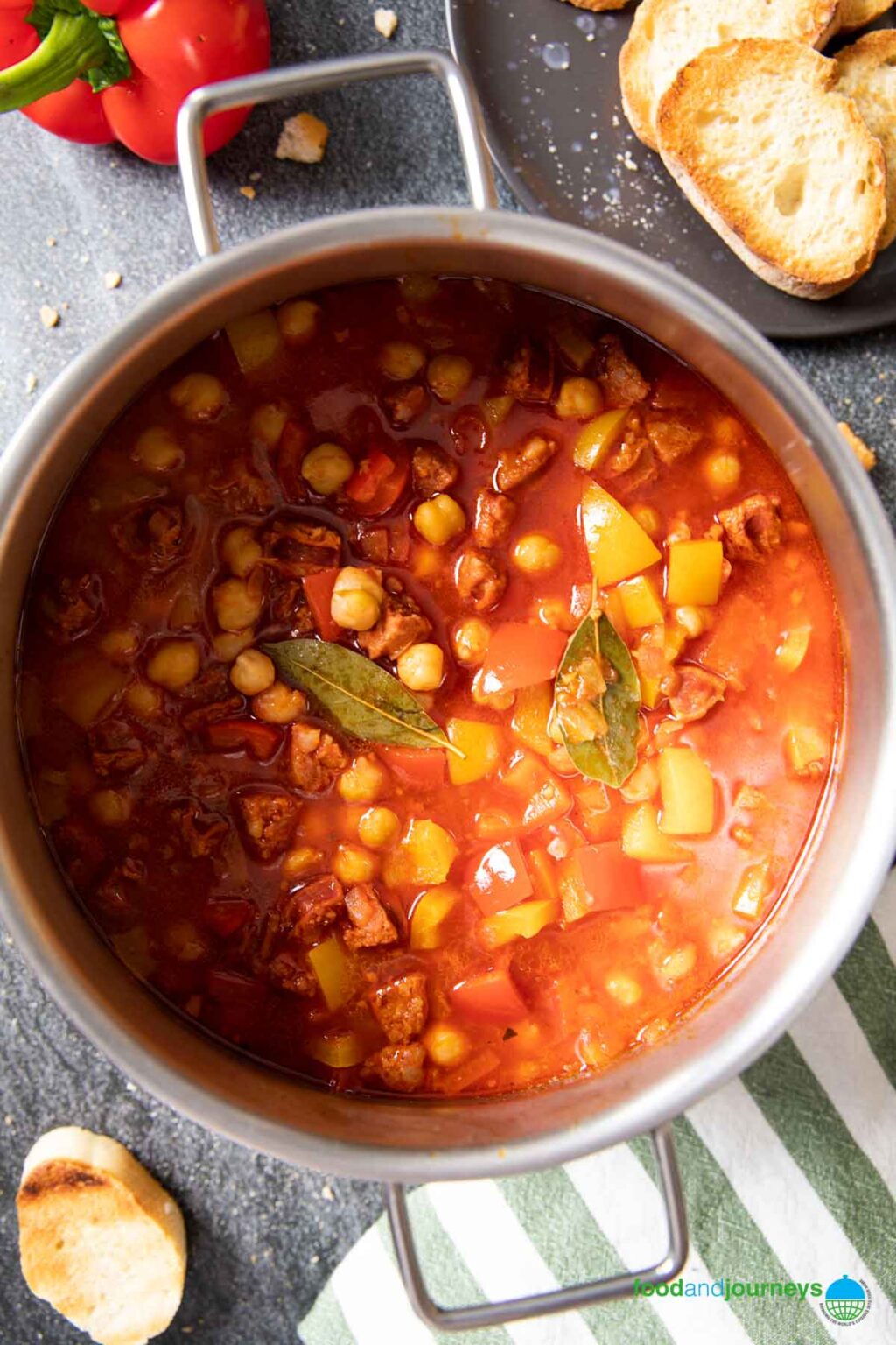 Spanish Chorizo and Chickpea Stew - Food and Journeys®