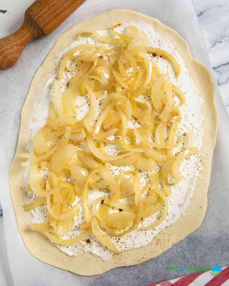 Classic Flammkuchen (+ More Flammkuchen Toppings!) - Food and Journeys®