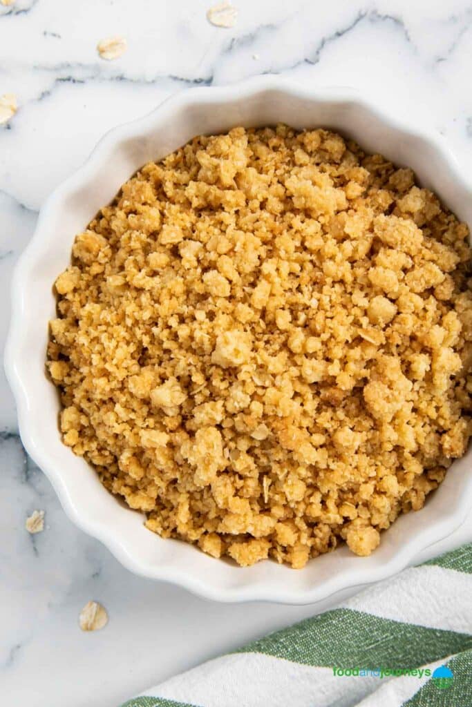 Oatmeal Crumble Topping - Food and Journeys®