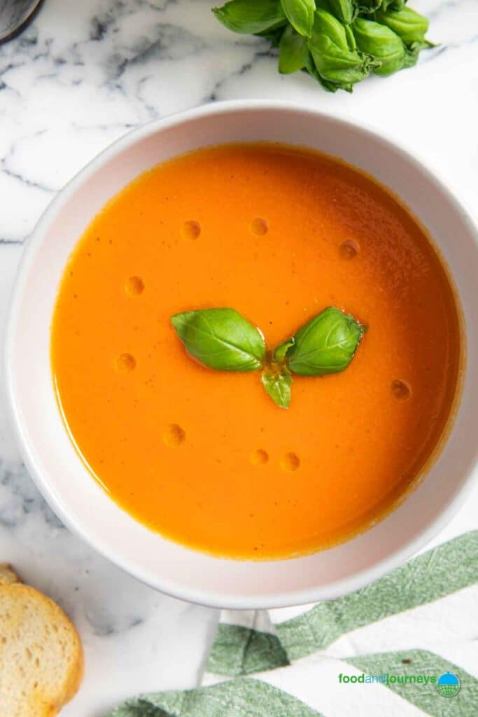 German Tomato Soup (Tomatensuppe) - Food and Journeys®