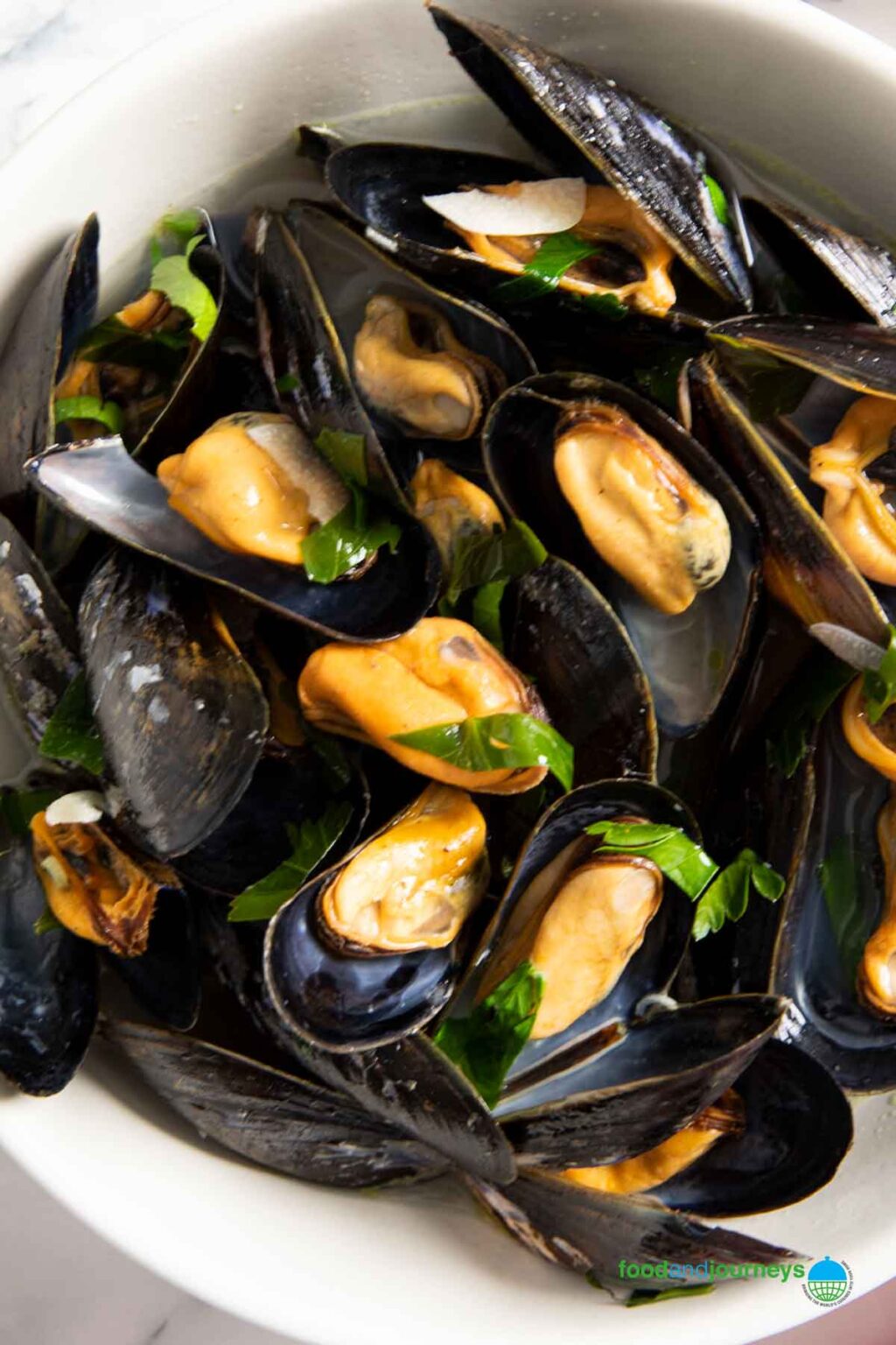 Mussels in White Wine - Food and Journeys®