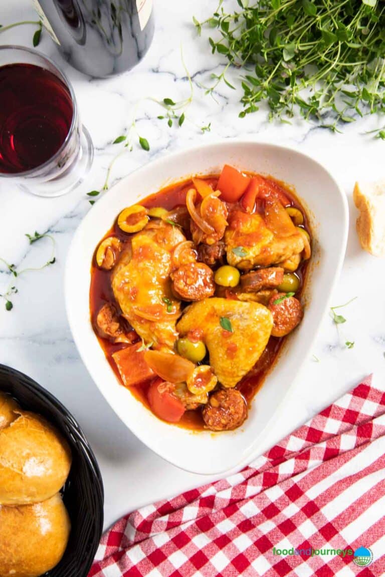 Spanish Chicken Stew with Chorizo - Food and Journeys®