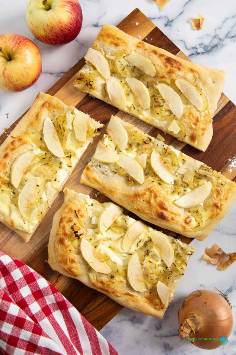 Classic Flammkuchen (+ More Flammkuchen Toppings!) - Food and Journeys®