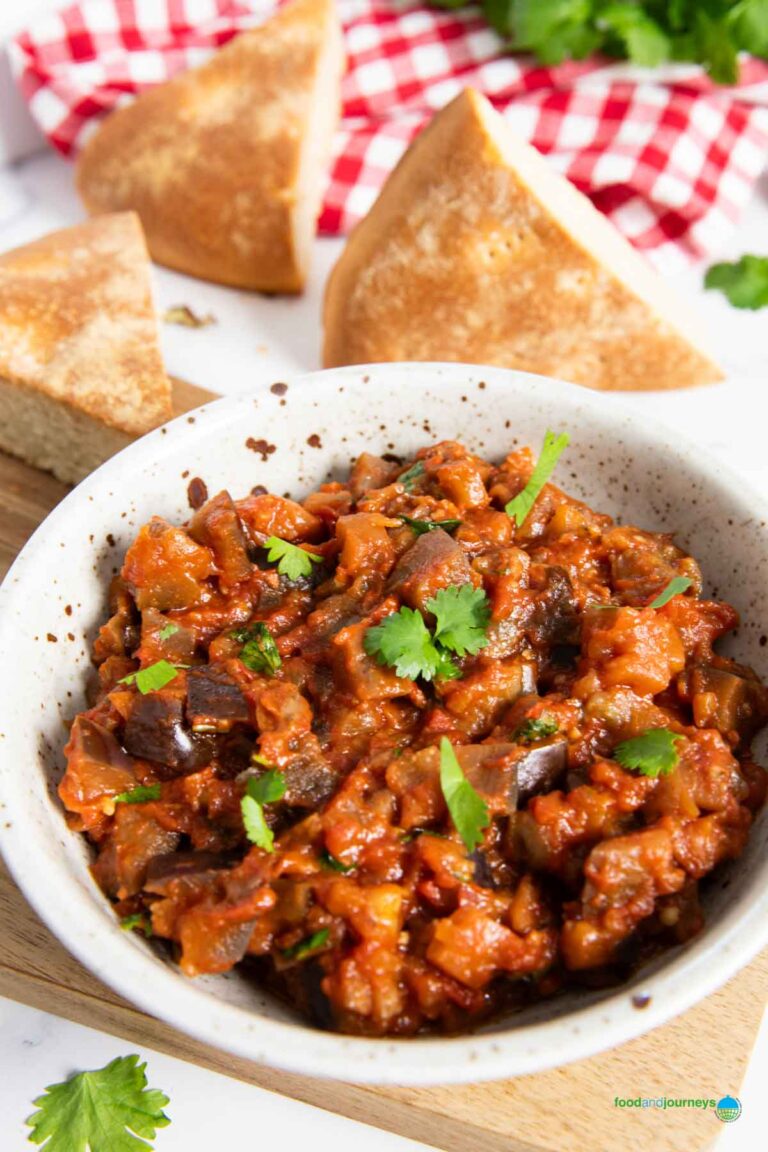 Zaalouk (Moroccan Eggplant Salad) - Food and Journeys®